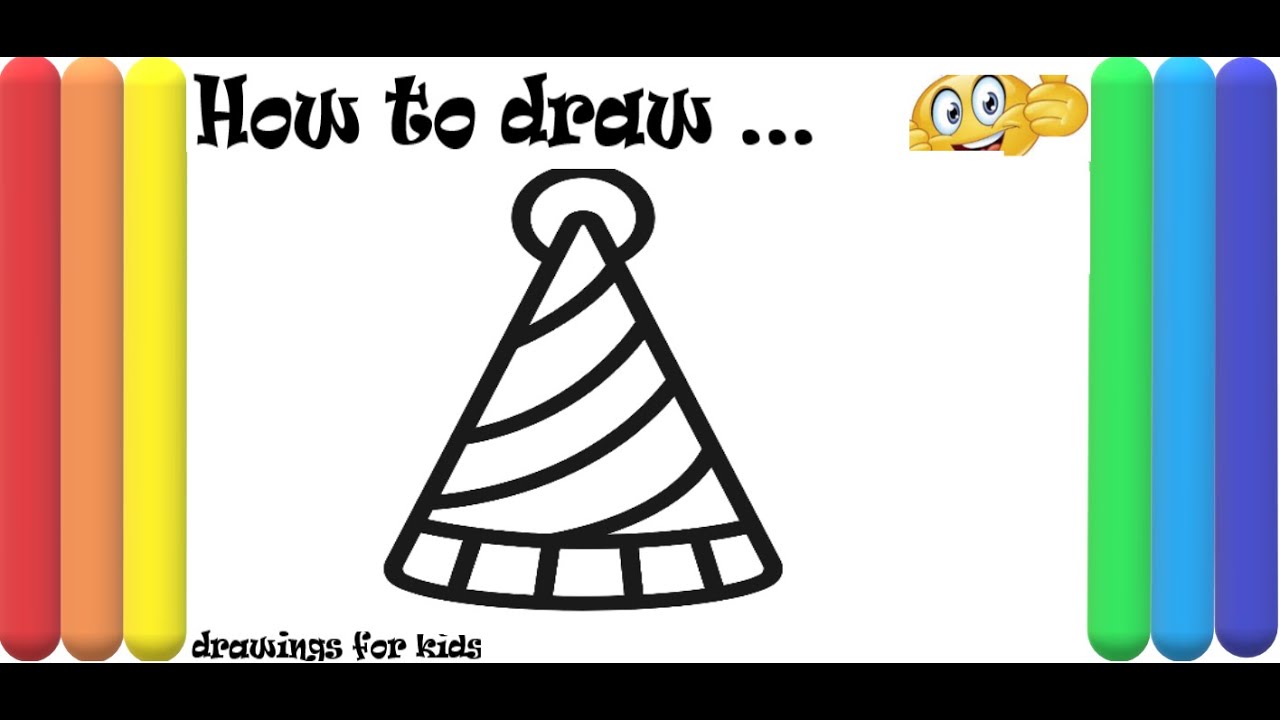 How to draw a party hat? - YouTube