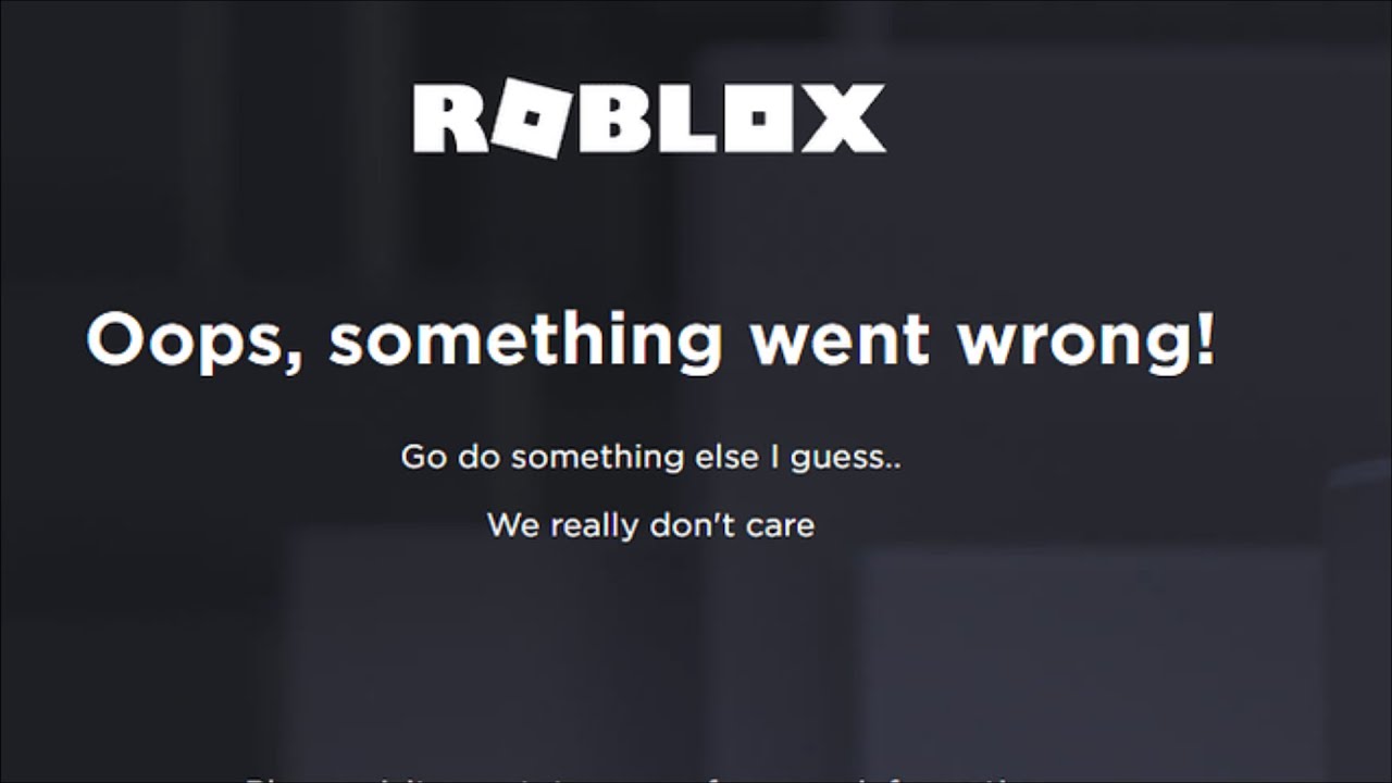 Roblox - oops something went wrong - fix - YouTube