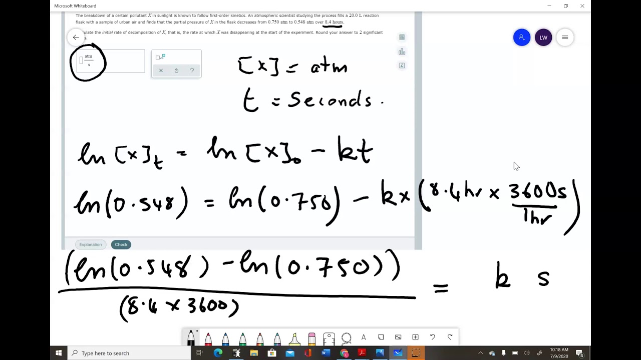 Solving applied 1st order rate problems - YouTube