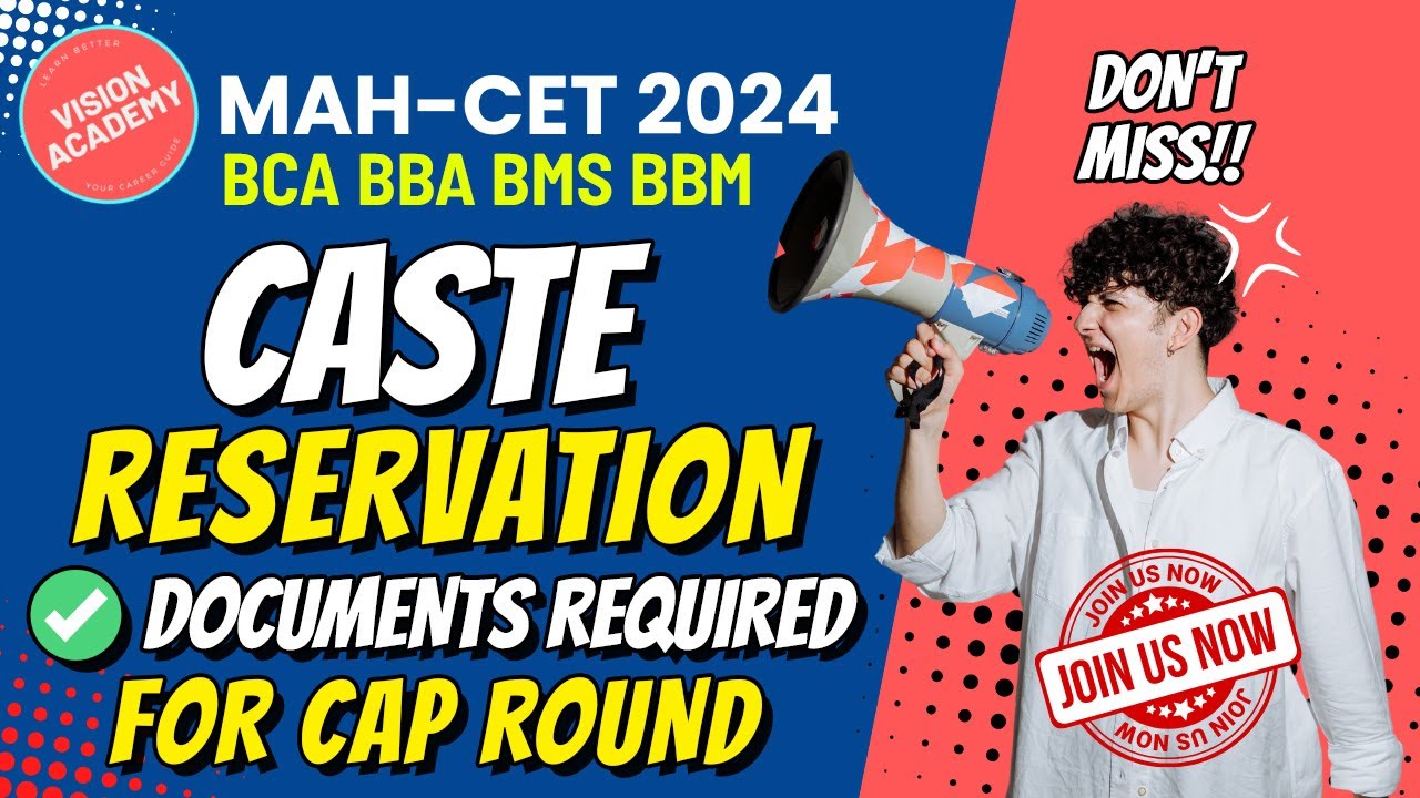Caste Reservation Documents Required for CAP Round for MAH CET 2024 ...