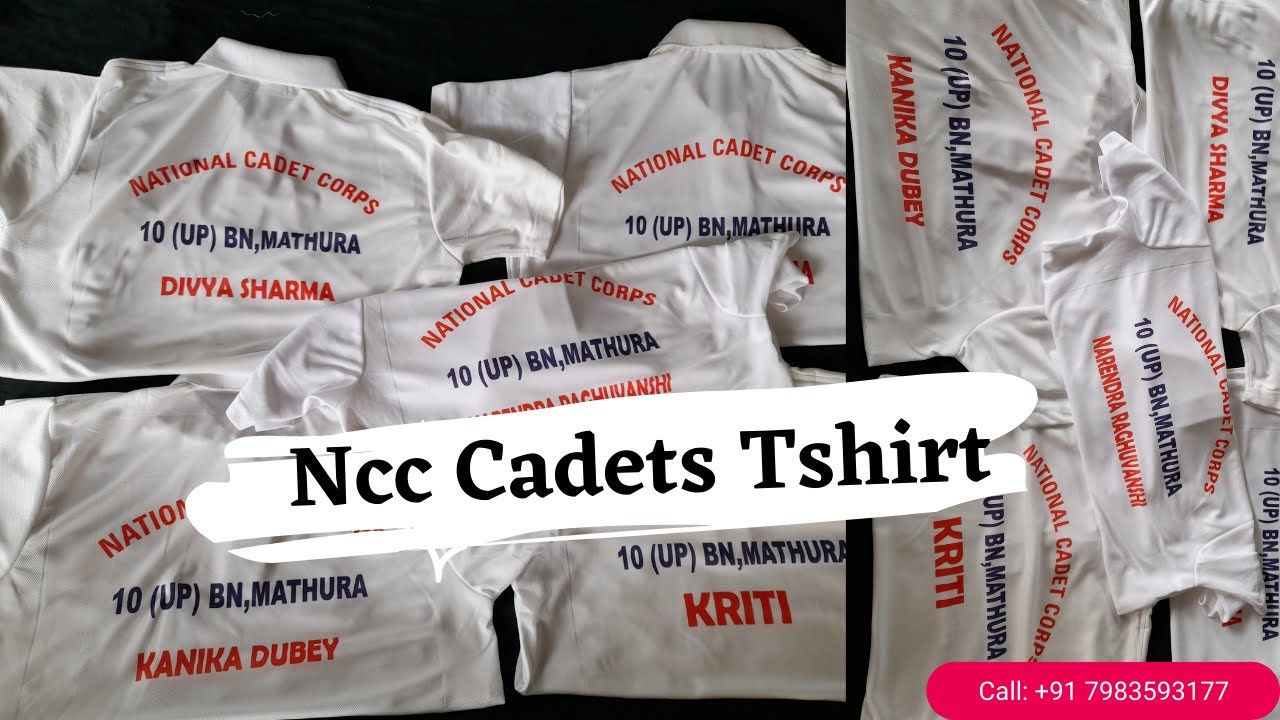 Customized T Shirt For Ncc Cadets | NCC T-Shirt White With Name Printed ...