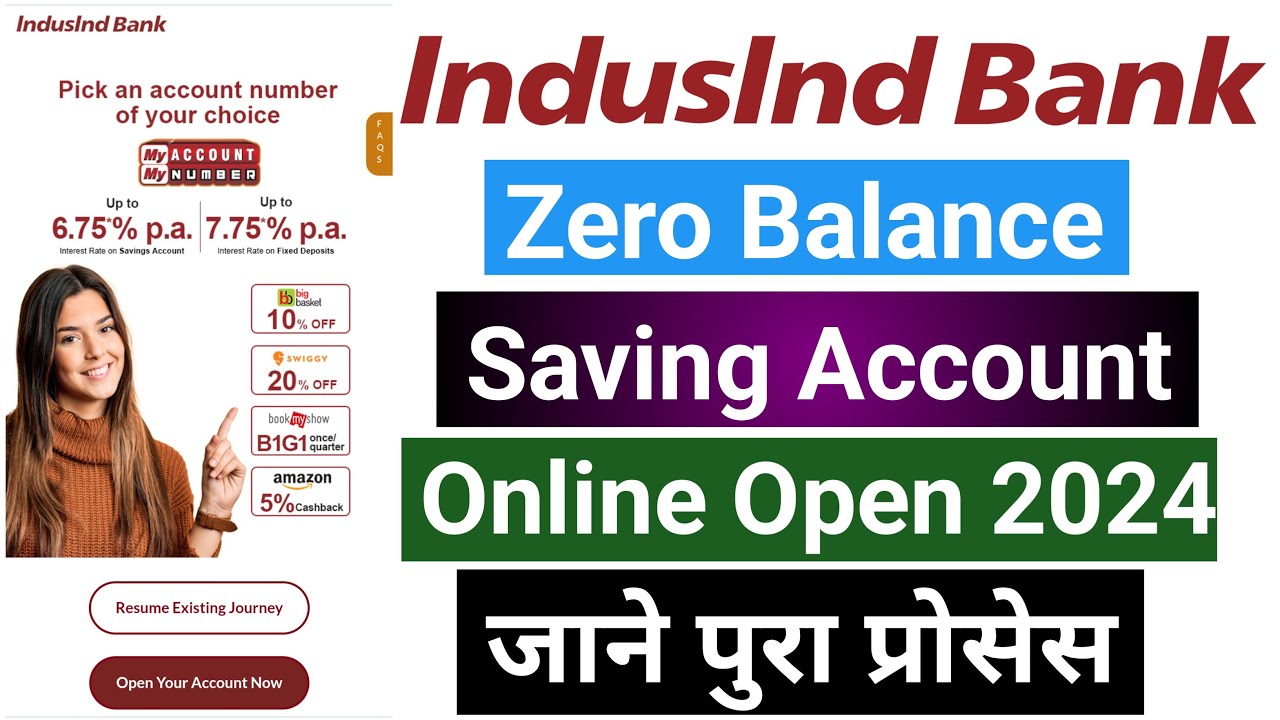 IndusInd Bank Zero Balance Saving Account Online Open 2024 | Debit Card ...