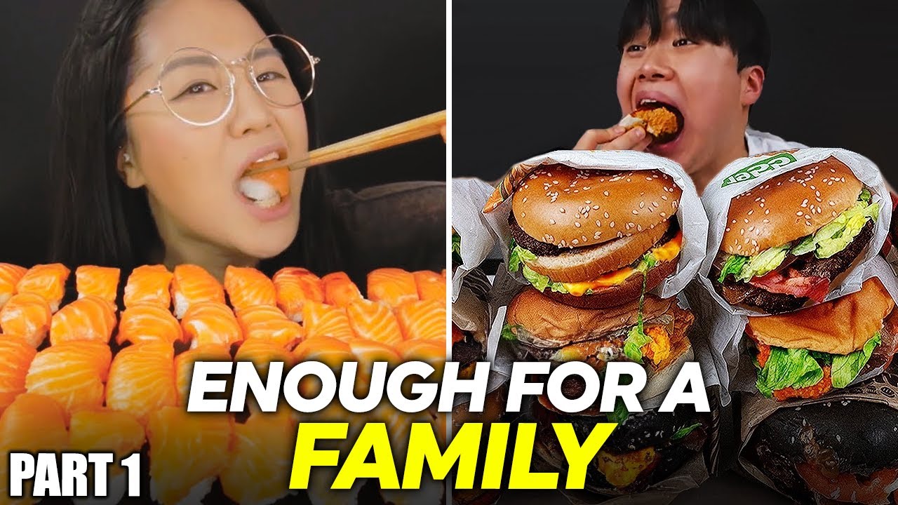 Mukbangers eating enough for a WHOLE FAMILY (Vox2 Compilation) - YouTube