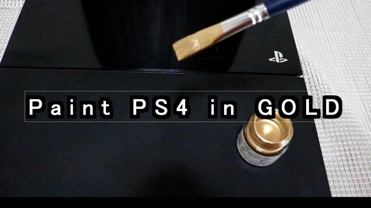 Paint PS4 in gold （PS4を金色に塗ってみた） - YouTube