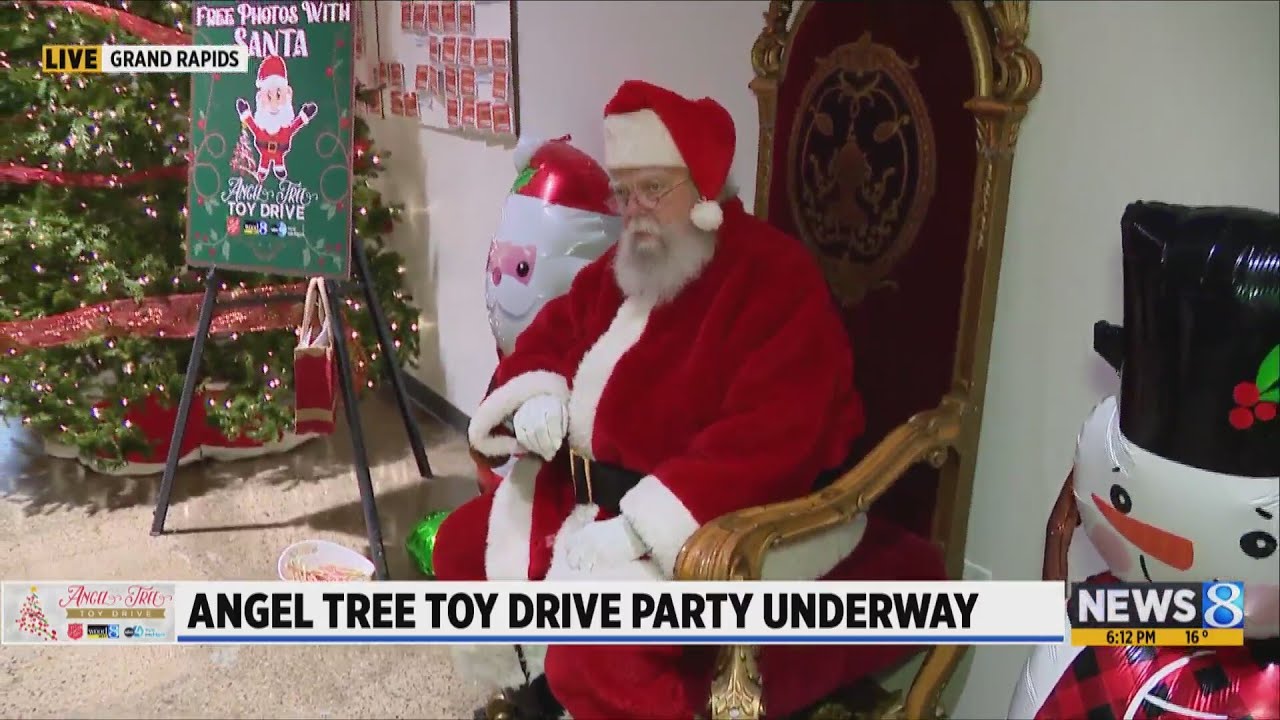 Kids enjoy the Angel Tree Toy Drive Party - YouTube