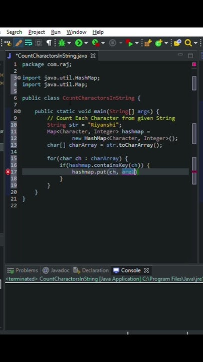 Count Character In String Java Youtubeshorts Learnjava Learning Code Coder Shorts Youtube 5261