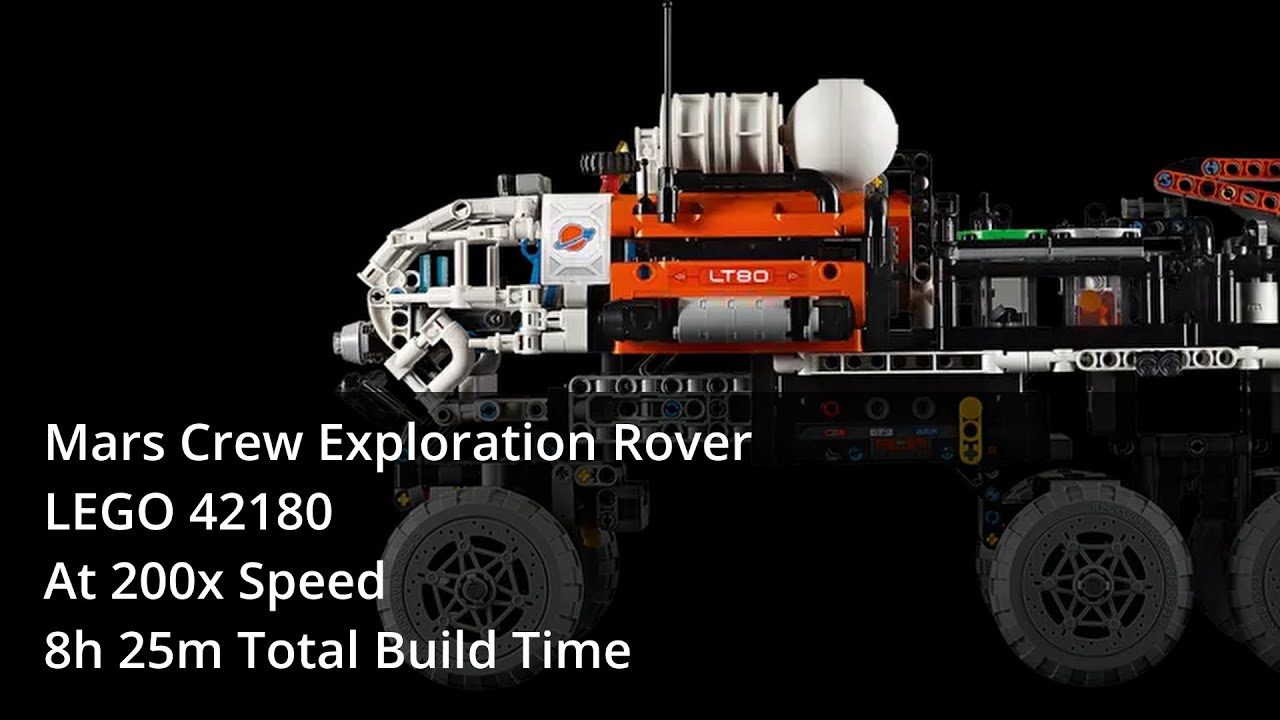 LEGO Mars Crew Exploration Rover Build at 200x Speed - YouTube