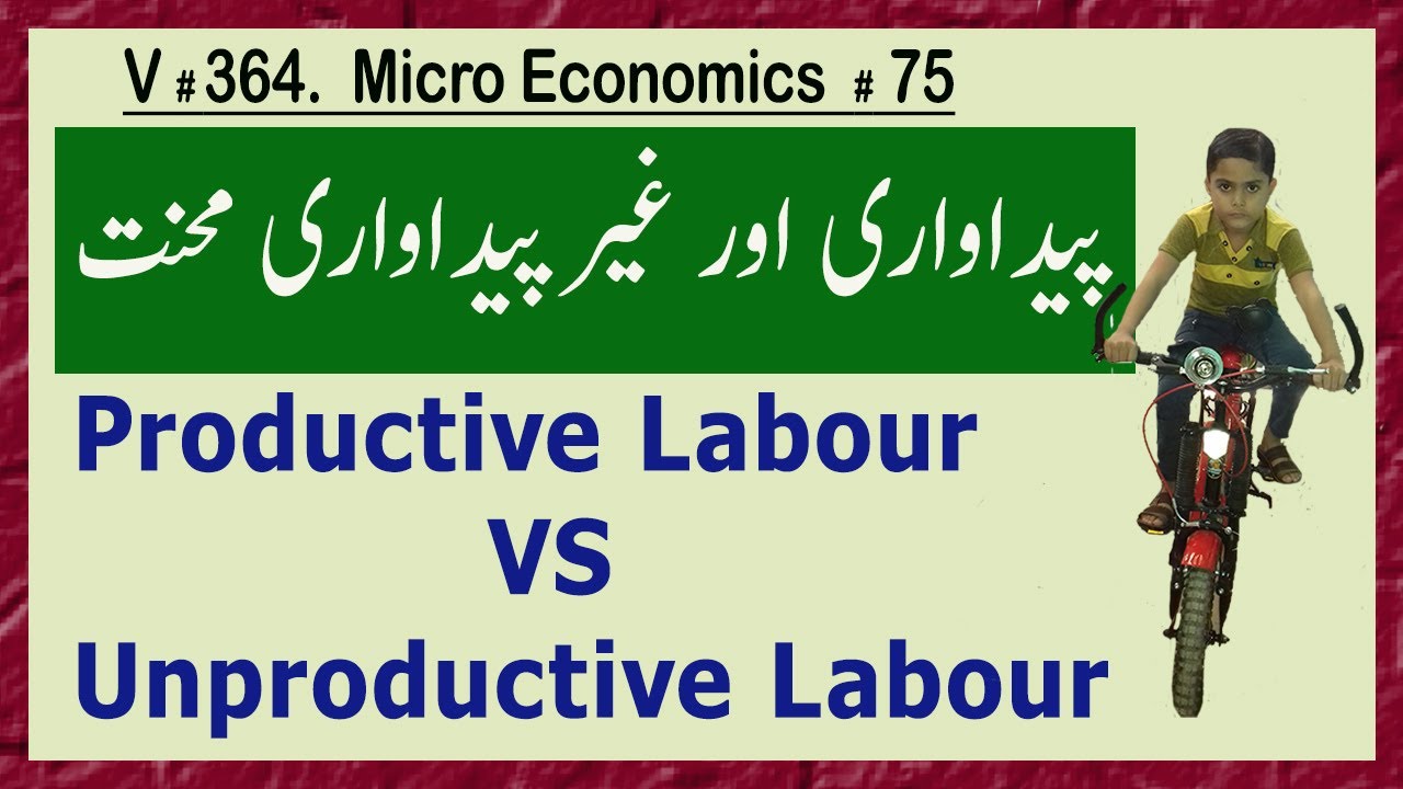 Productive & Unproductive Labour | zea tutor | Economics lectures in ...