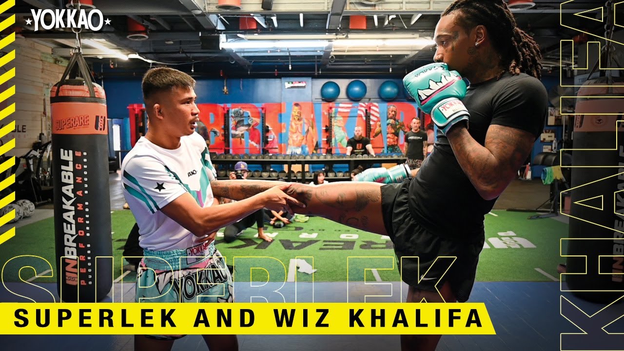Muay Thai Session | Superlek Training Wiz Khalifa at Unbreakable Gym LA ...
