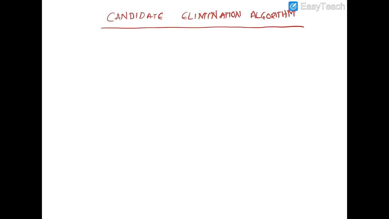 Candidate Elimination Algorithm - YouTube