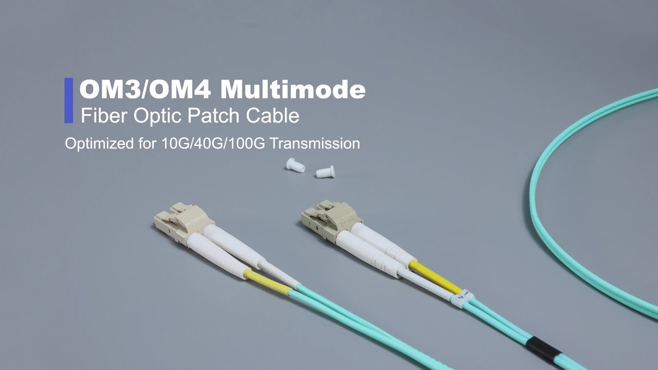 OM3/OM4 Multimode Fiber Optic Patch Cable | QSFPTEK - YouTube