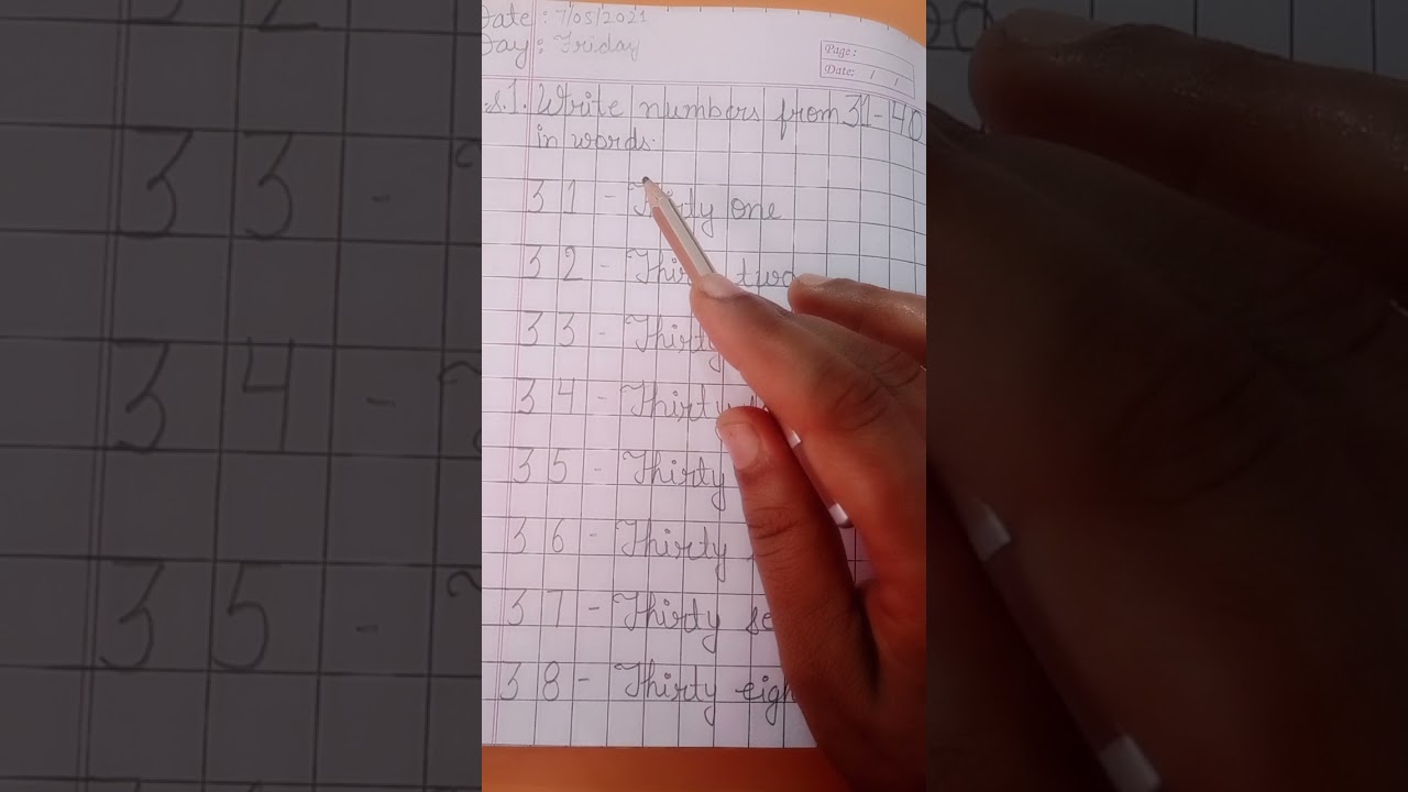 Maths Number In Words 31 40 YouTube Maths Number In Words 31 40 YouTube