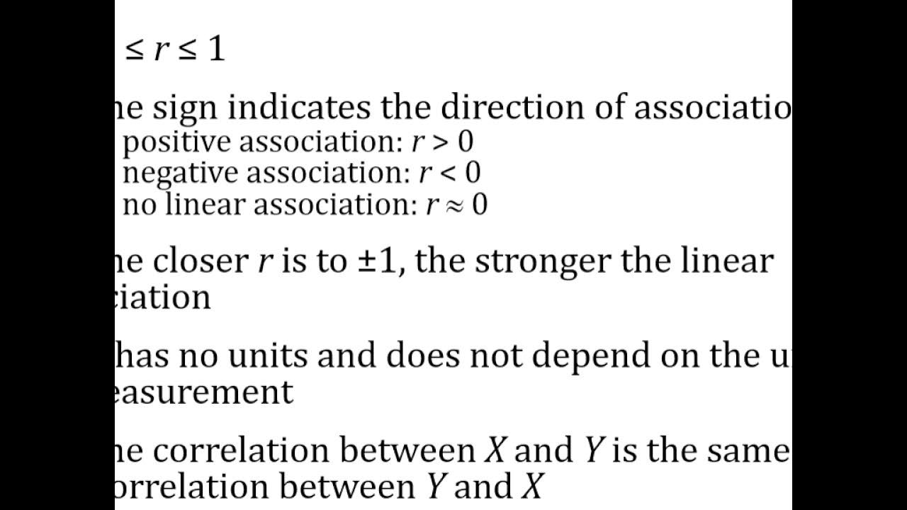Two Quantitative Variables Scatterplot and Correlation section 2 5 - YouTube