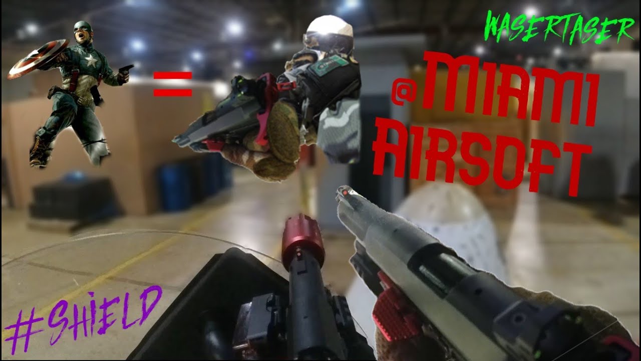 Miami Airsoft CQB Shield & Pistol Gameplay (AAP01) - YouTube