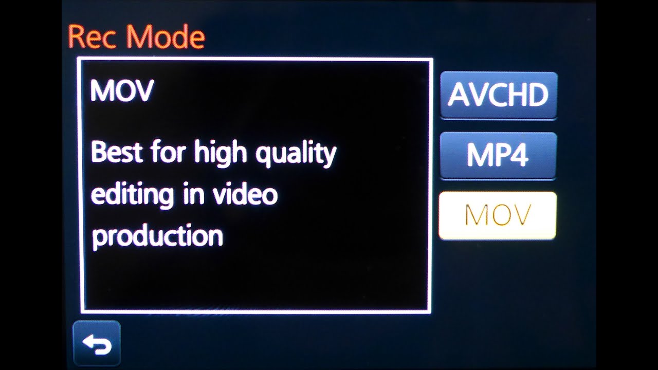 Video Capture Modes Explained - When and Why to use MP4 vs AVCHD vs MOV ...