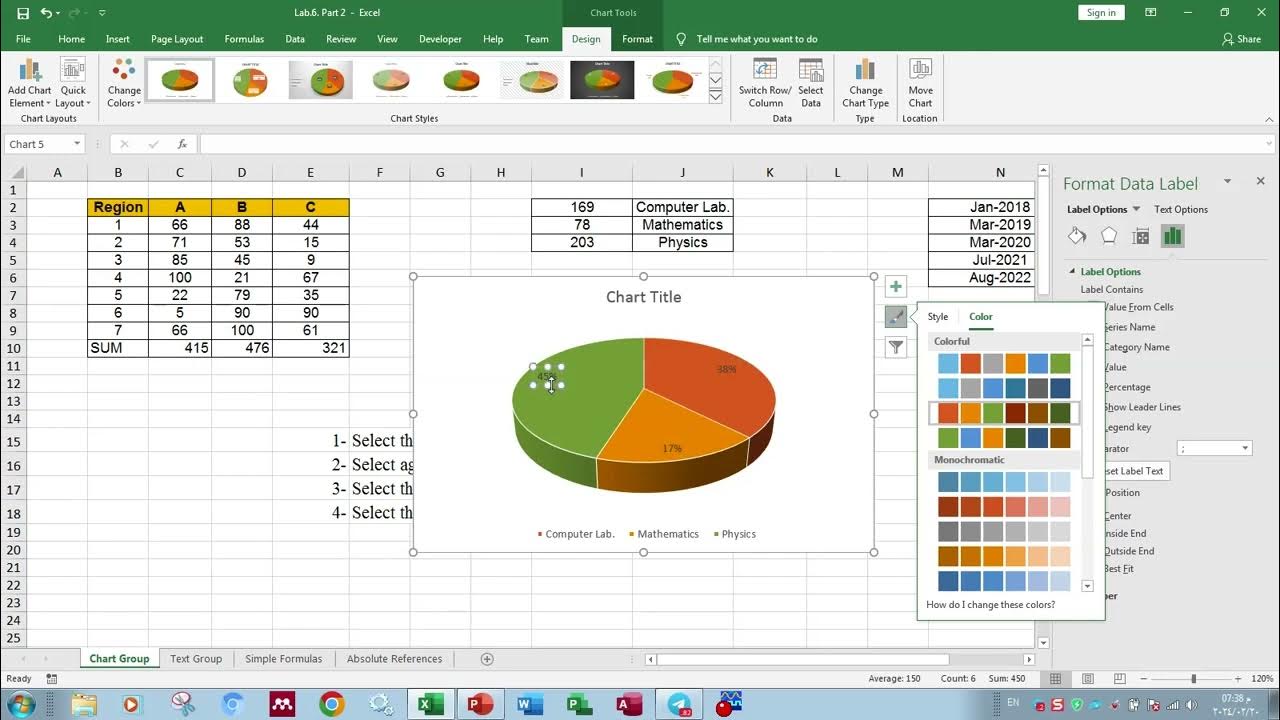 Charts Group in Excel ( Part 3 ) - YouTube