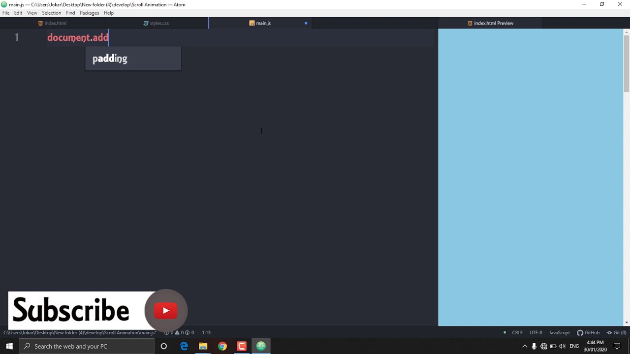 Scroll Animation With Progressbar Html And Css Youtube