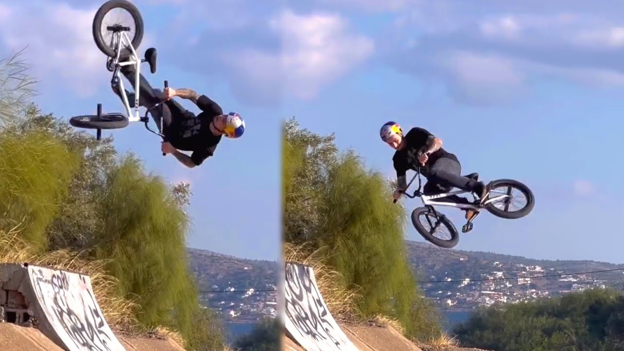 Riders c, b, MTB flip stunt, cycle stunt video - YouTube