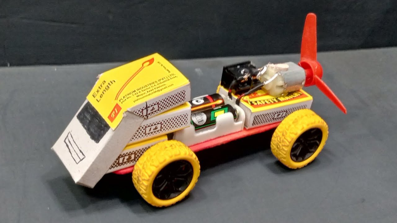How to make a Propeller Toy Car at Home | DIY dc motor air car | Simple ...