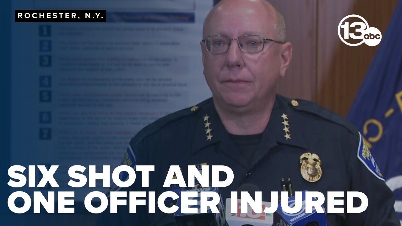 Police speak on mass shooting that left six people wounded; officer ...