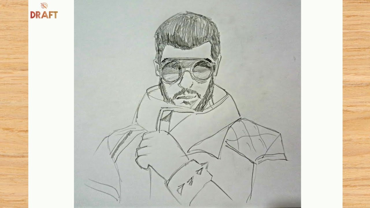 Free fire,DJ Alok || Step By Step drawing Tutorial for beginners || How ...