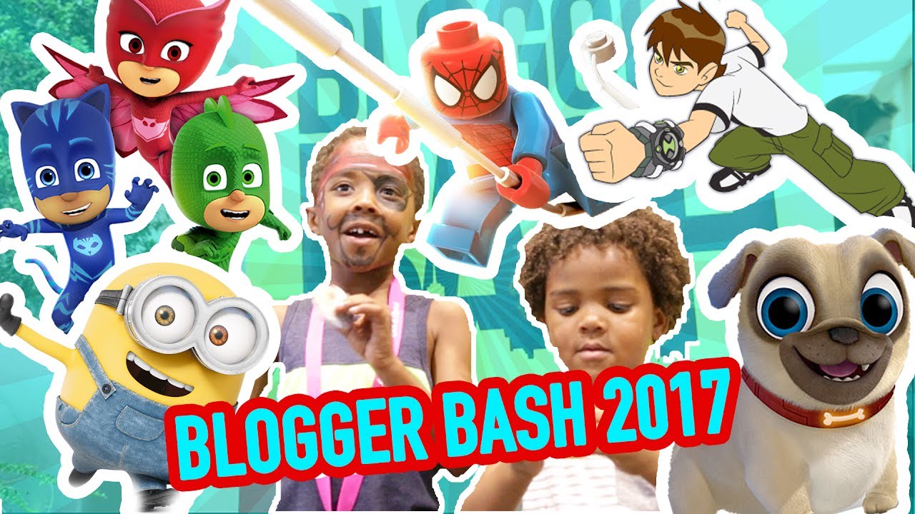 LEGOS MARVEL SUPER HEROES 2 WITH PJ MASK BEN 10 MINIONS & PUPPY DOG PALS AT BLOGGER BASH - YouTube