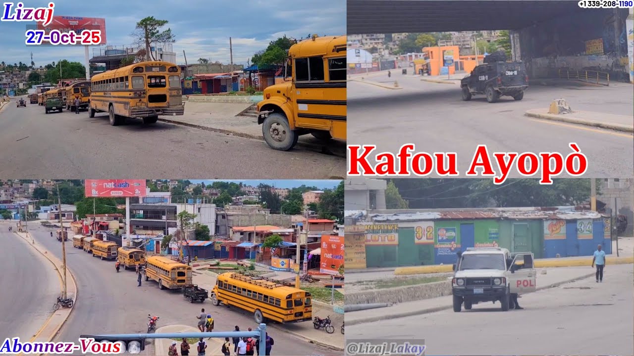 Anmwey, Gwo Bus Jaune yo Debake Kafou Ayopò. Blindé Bout Black Lapolis ...
