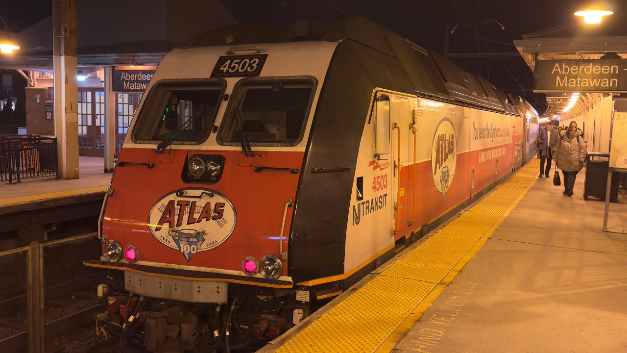 Full HD 60FPS: Evening Trains on the North Jersey Coast Line with Atlas ...