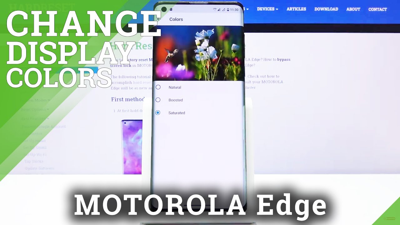 How to Customize Display Colors in Motorola Edge – Color Scheme - YouTube