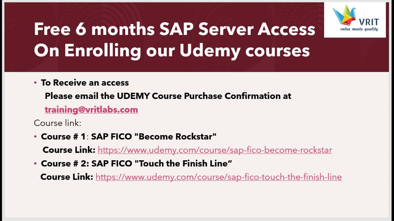 Free 6 months of SAP Server access. - YouTube