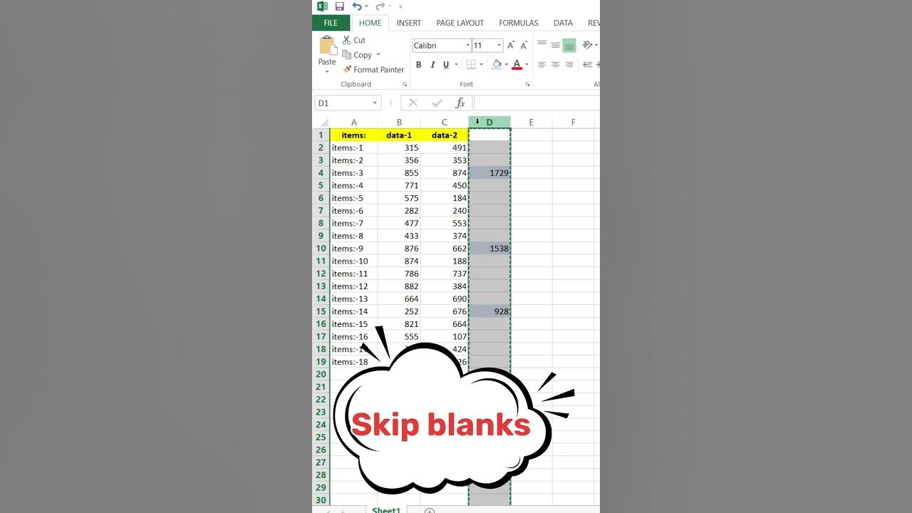 Skip Blanks with Paste Special in Excel | Avoid Overwriting Data Easily!#excel - YouTube