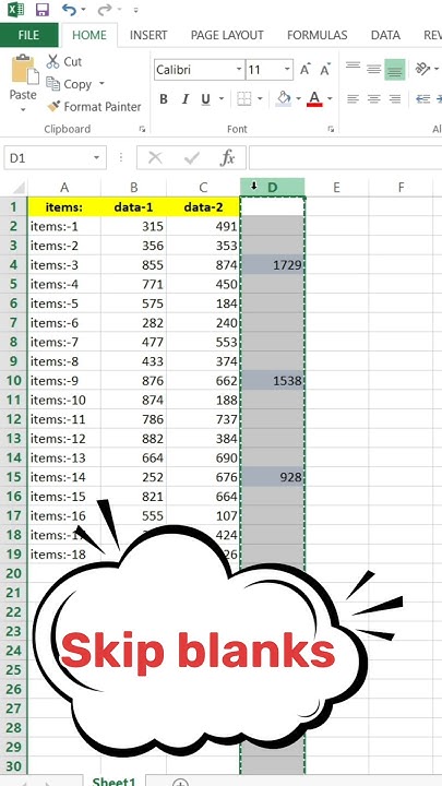 Skip Blanks with Paste Special in Excel | Avoid Overwriting Data Easily!#excel - YouTube