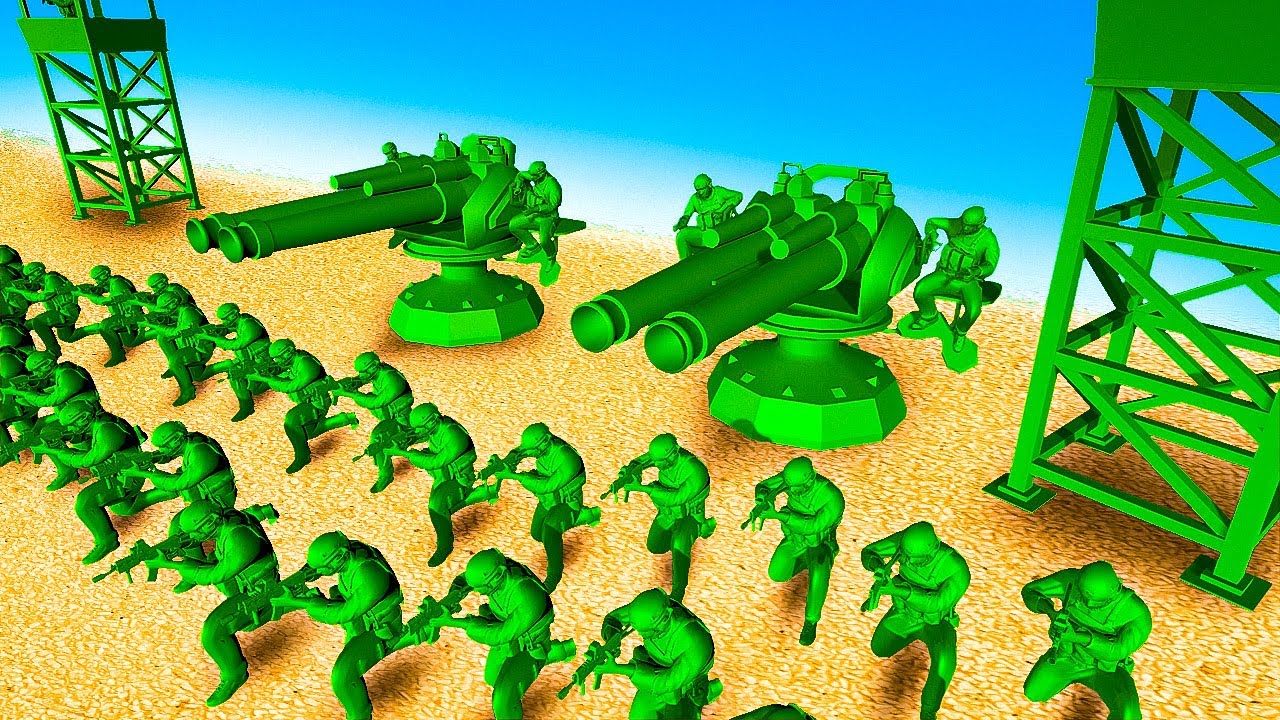 Using Green Army Men to Defend my House against INVASION! - YouTube