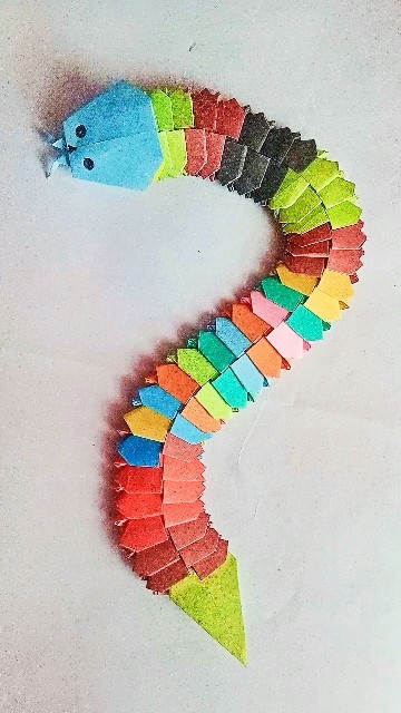 Modular Origami Snake | Origami Articulated Snake | Origami Snake ...