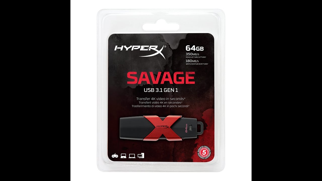 Kingston Hyperx Savage USB 3.1 Flash Drive - YouTube