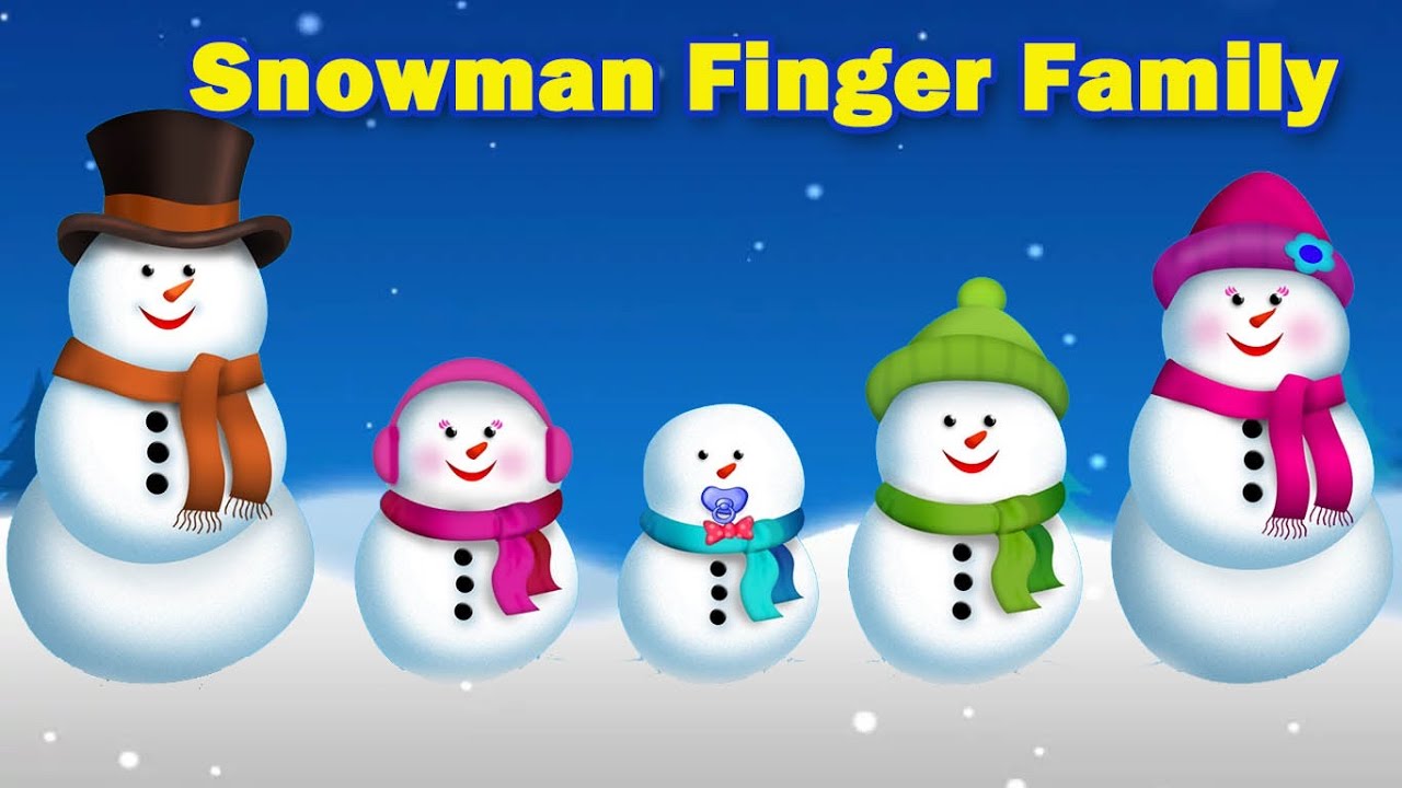 Snowman Finger Family | Nursery rhyme for kids collections | Baby Rhyme ...