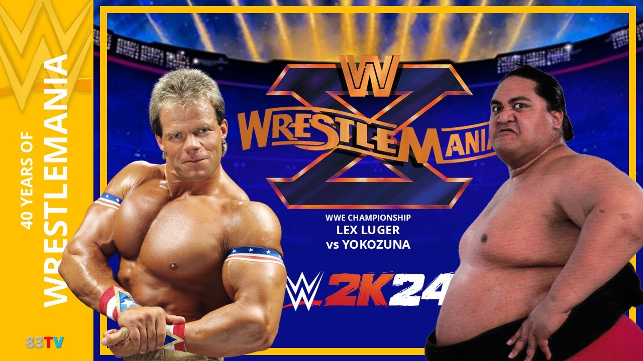 WRESTLEMANIA 10 - LEX LUGER Vs YOKOZUNA (WWE CHAMPIONSHIP) - WWE 2K24 - YouTube