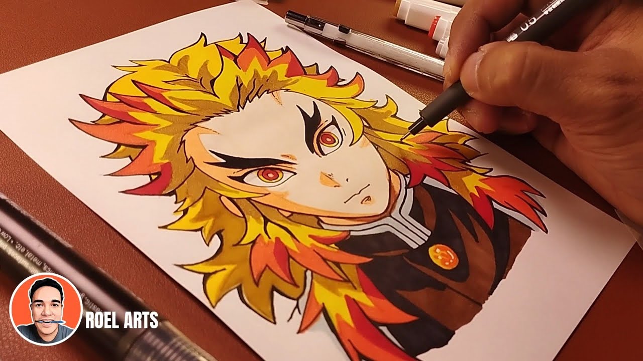 How to Draw Rengoku step by step | How to draw Anime step by step ...