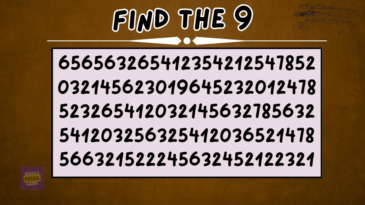 Can u Find the number 9 ? 🧐 | #quiz #challenge - YouTube