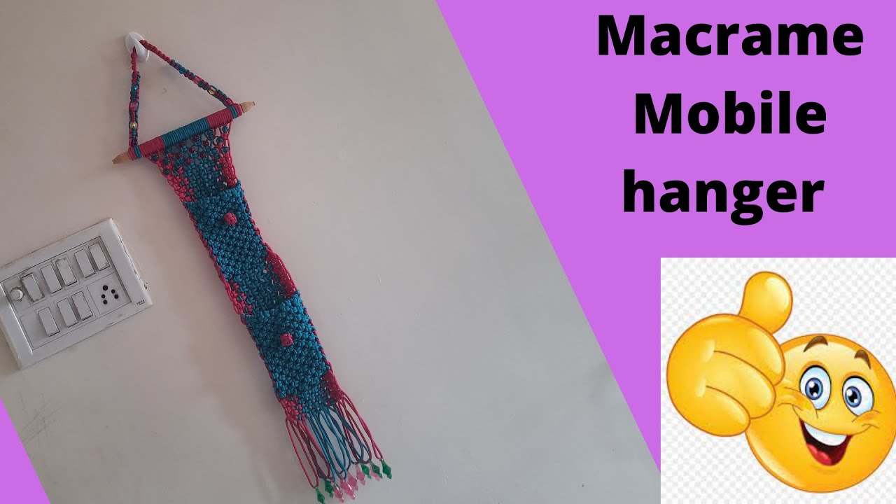 Macrame Mobile hanger Pocket Style - YouTube