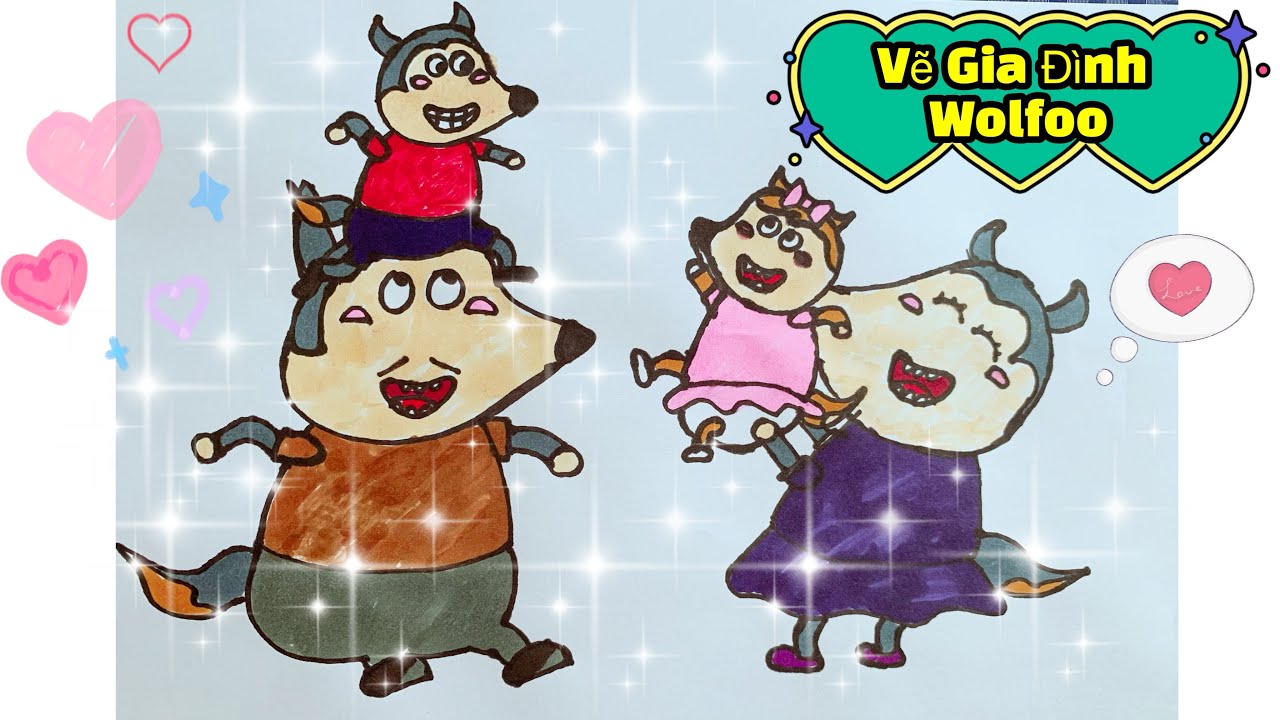 Cách Vẽ Wolfoo - Vẽ Gia Đình Wolfoo || How to draw Wolfoo - Drawing ...