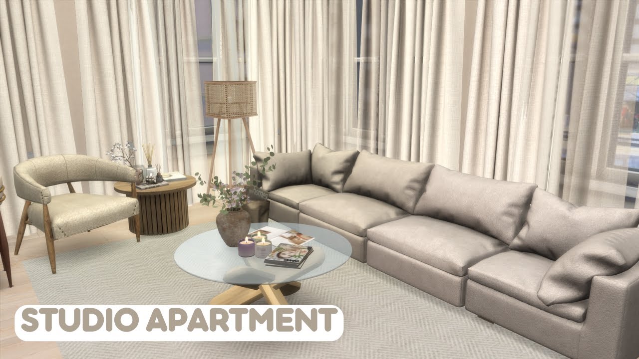 STUDIO APARTMENT | SIMS 4 | CC SPEED BUILD | DOWNLOAD LINK - YouTube
