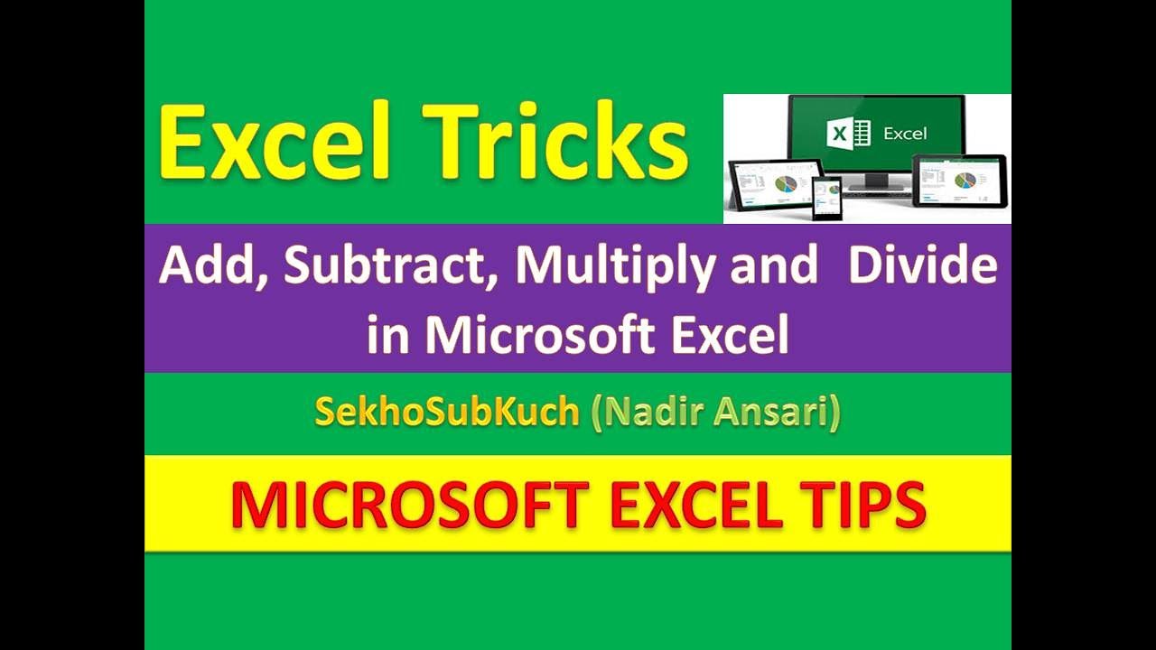 Add Subtract Multiply Divide Basic Excel Formula Urdu Hindi add-subtract-multiply-divide-basic-excel-formula-urdu-hindi