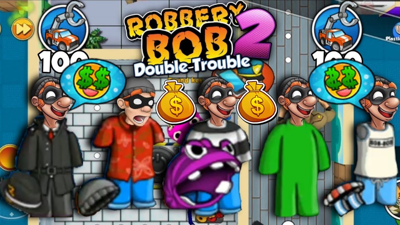 Robbery Bob 2 - All Costumes Funny Gameplay Part 465 - YouTube