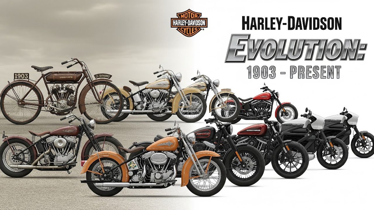 Harley Davidson: 120 Years of Motorcycle History & Transformation - YouTube
