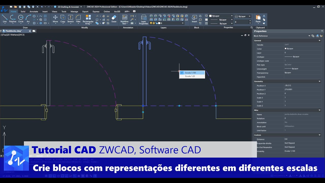 Tutorial CAD: Como Criar Blocos CAD com Diferentes Representações a ...