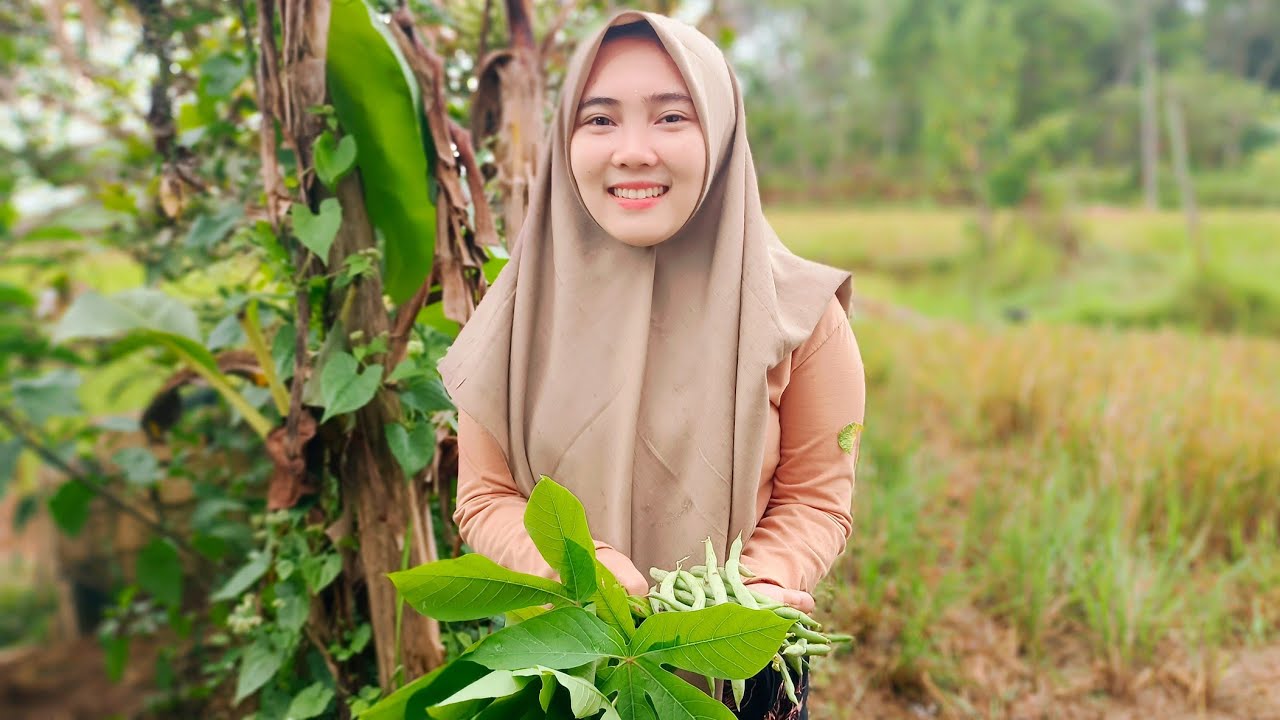 PAGI PAGI NENG WULAN JANDA DESA MUDA DAN CANTIK NGAMBIL SAYURAN DI KEBUN - YouTube