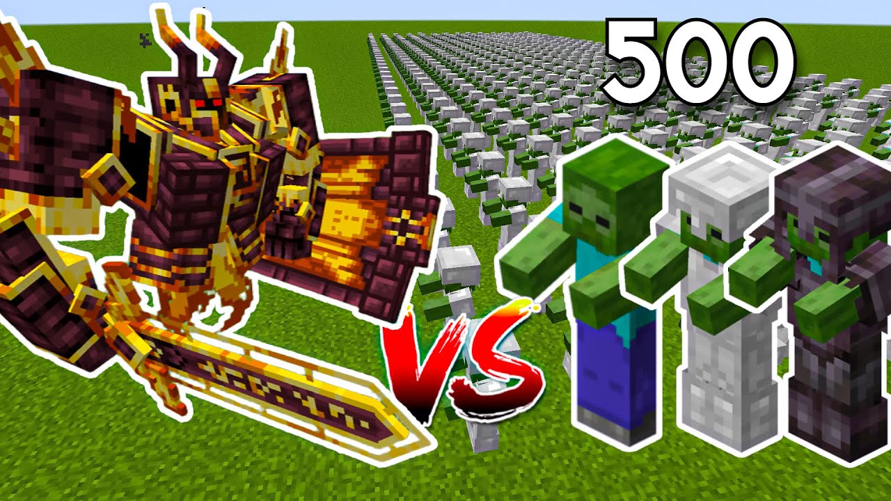 IGNIS (CATACLYSM) vs 500 ARMOR ZOMBIE | Minecraft Battle - YouTube