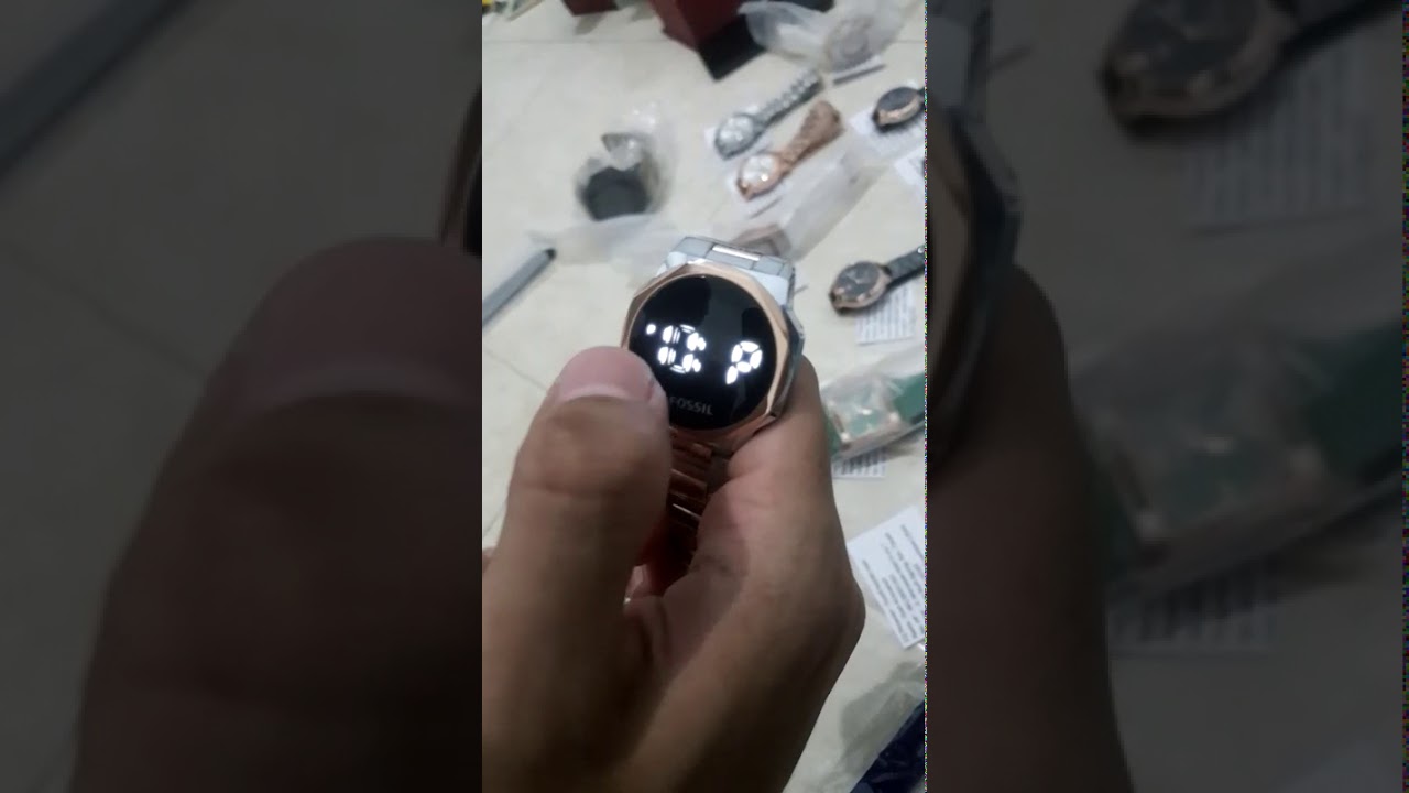 Cara setting jam tangan touch screen LED - YouTube