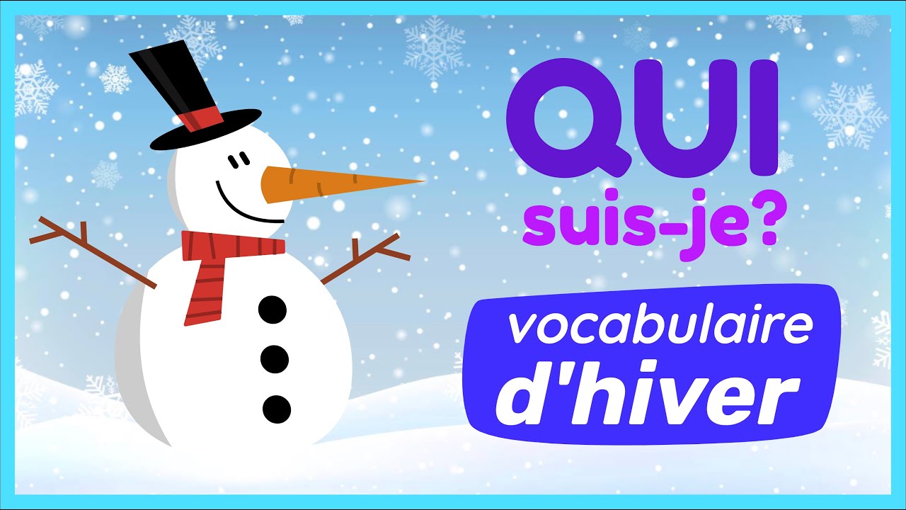 Winter vocabulary for kids | Flashcard words | French word games for ...